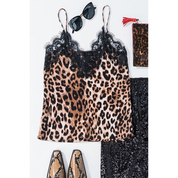 Tops | Leopard Print Cami | Poshmark